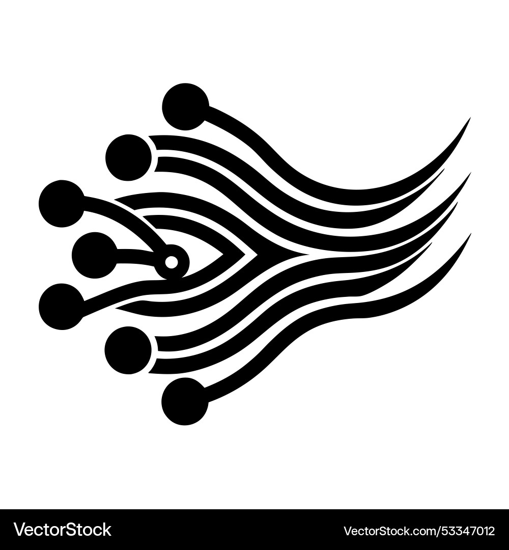Tech symbol digital marketing logo icon art Vector Image