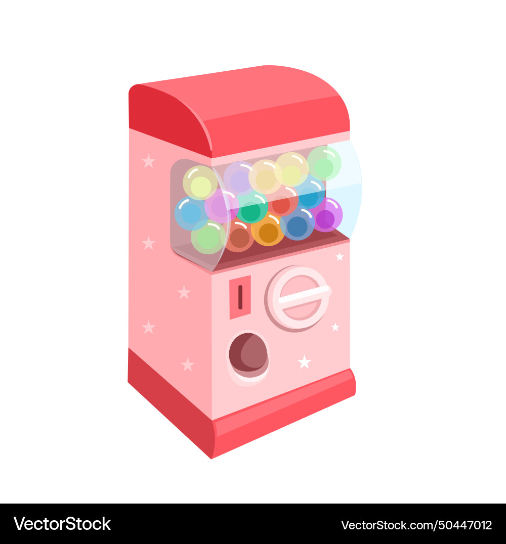 Toy gacha vending machine cartoon Royalty Free Vector Image