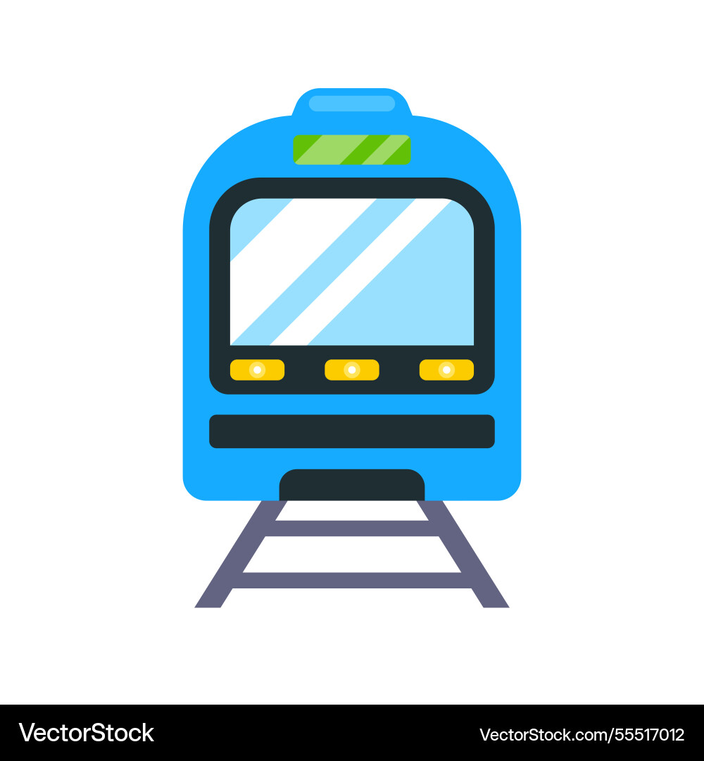 Underground subway train subway locomotive front Vector Image