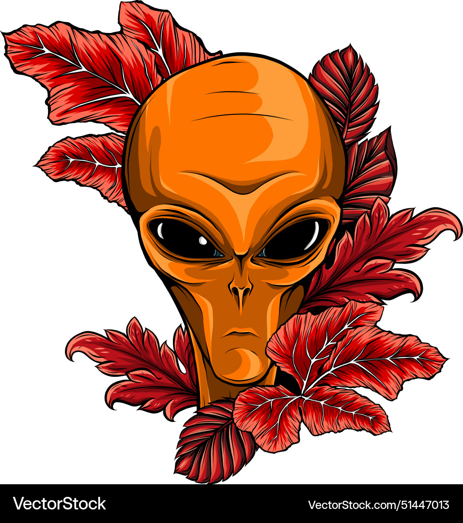 Alien head design Royalty Free Vector Image - VectorStock