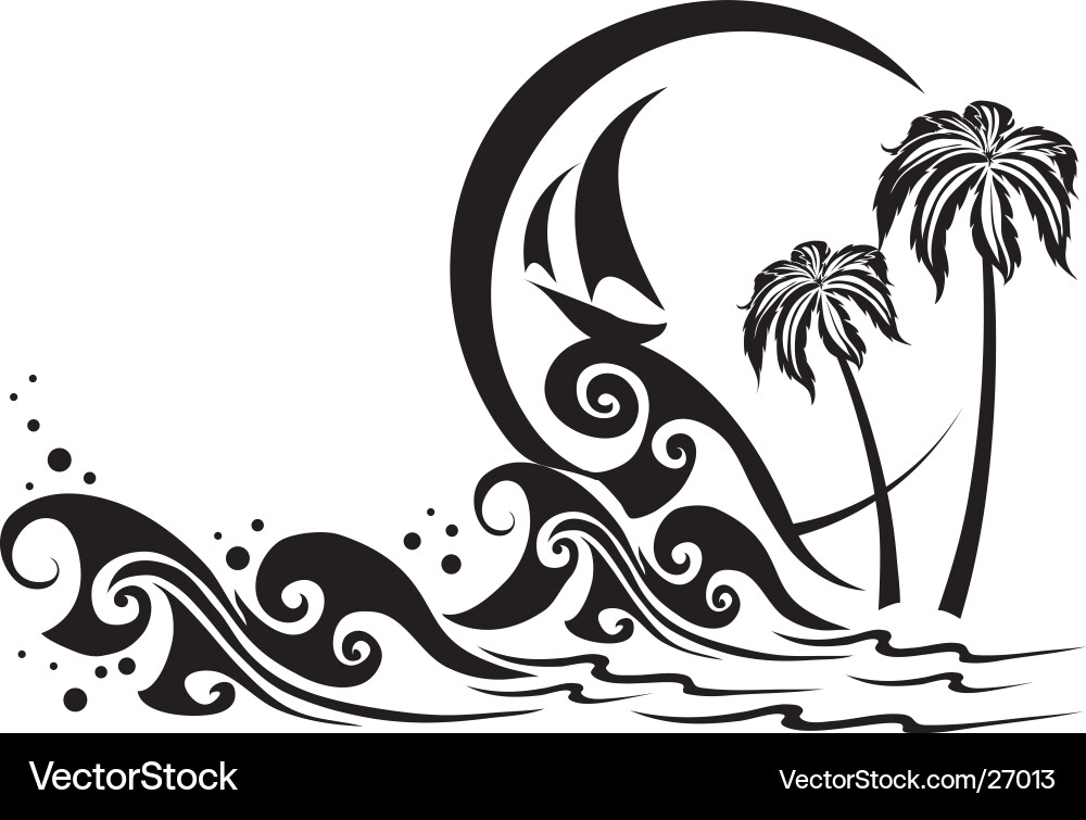 Black sea Royalty Free Vector Image - VectorStock