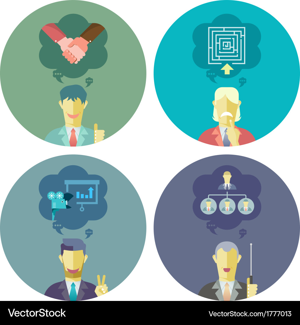 Business and management set 1 Royalty Free Vector Image