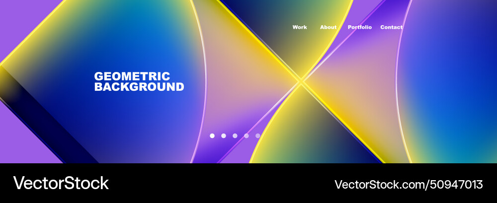 Circle triangle geometric web site page template Vector Image