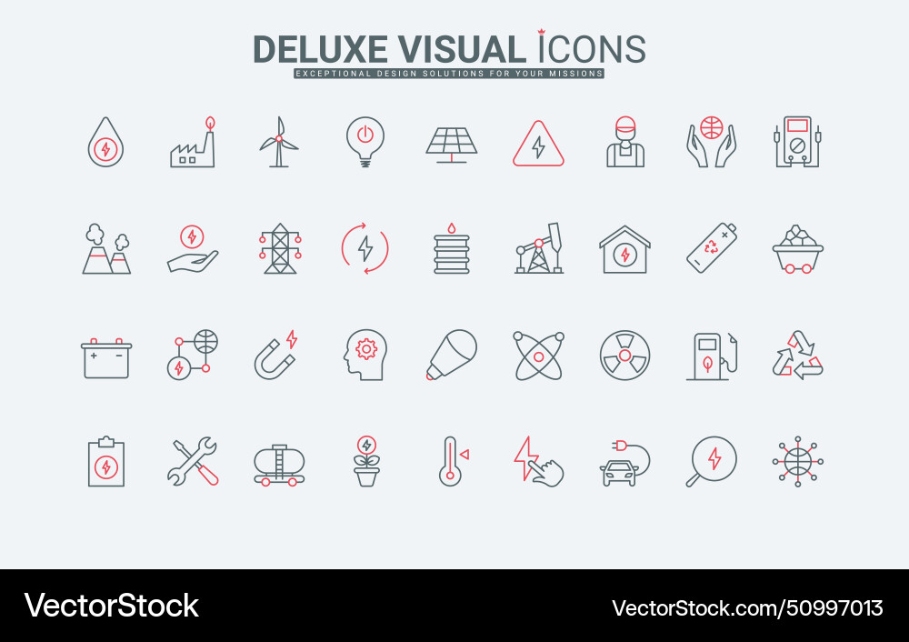 Energy power and electricity production Royalty Free Vector