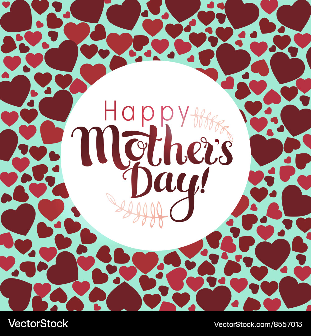 Happy mothers day heart Royalty Free Vector Image