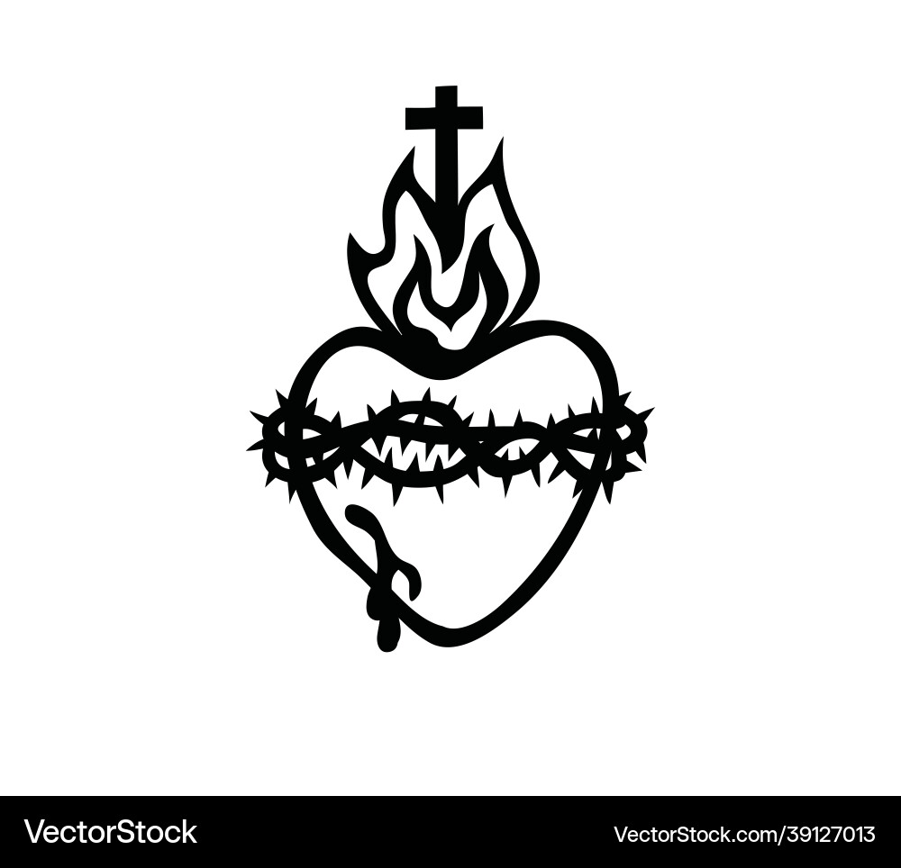 Heart jesus icon Royalty Free Vector Image - VectorStock