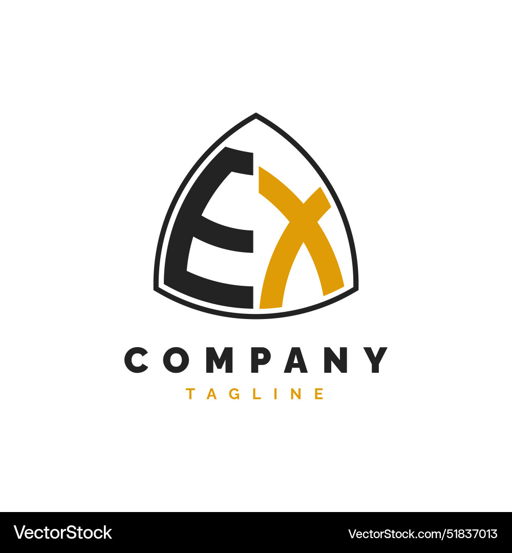 Initial letter ex logo design alphabet Royalty Free Vector