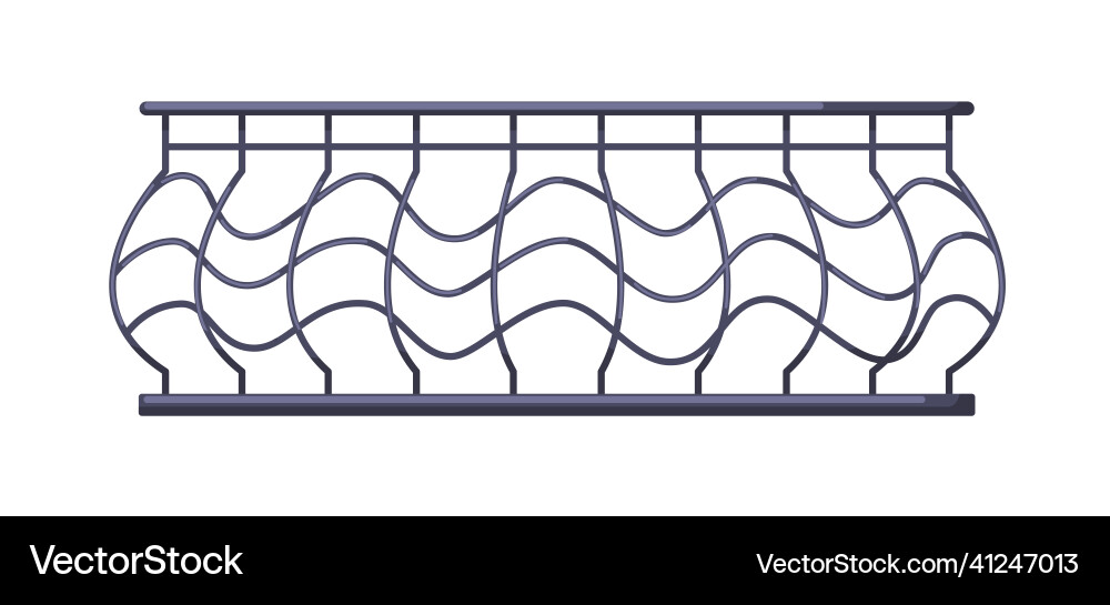 Iron Balcony Railing Royalty Free Vector Image