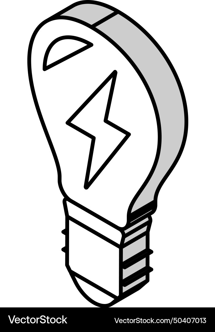 Power electricity isometric icon Royalty Free Vector Image