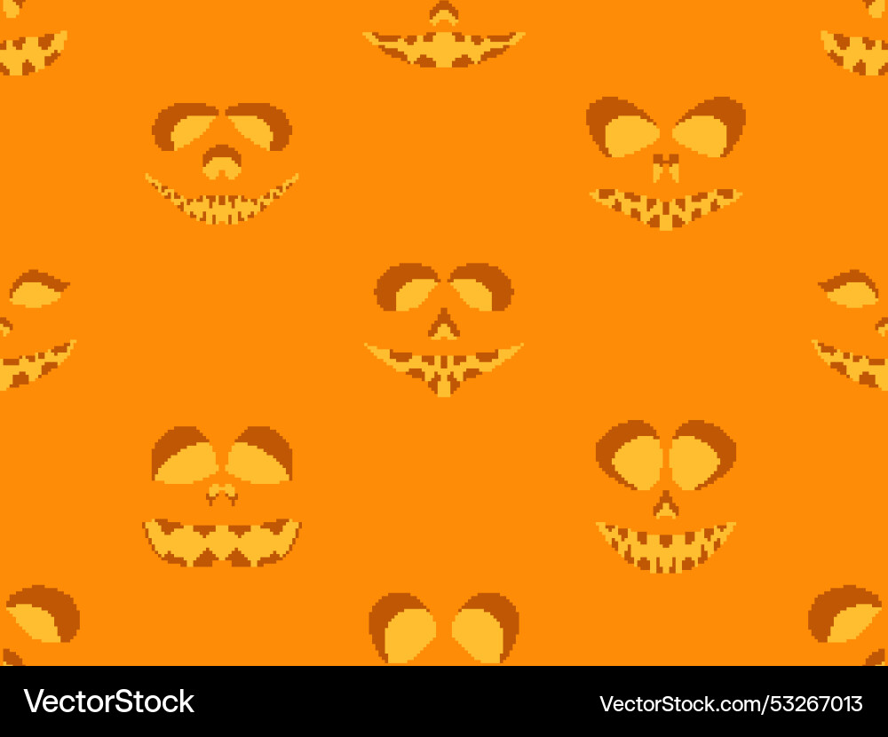 Seamless pattern with halloween scary face Vector Image