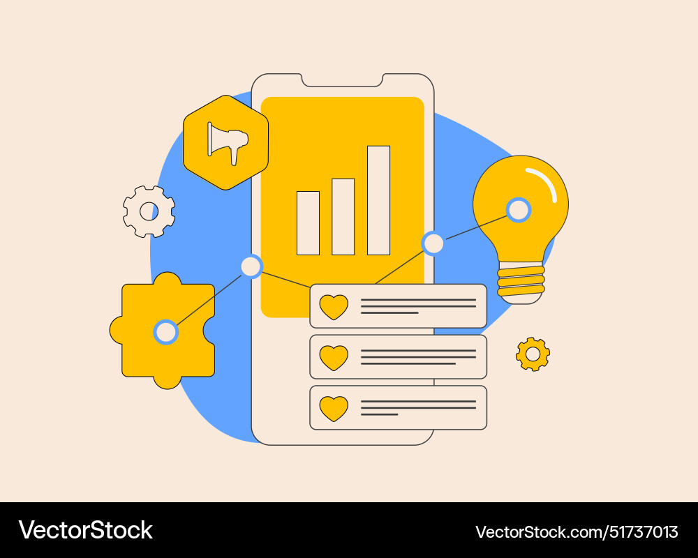 Social media optimization digital marketing Vector Image
