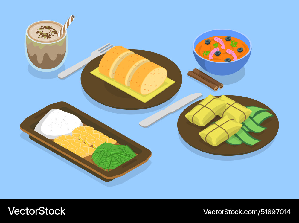 3d isometric flat Royalty Free Vector Image - VectorStock