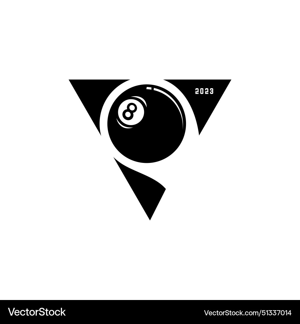 Billiard simple black Royalty Free Vector Image