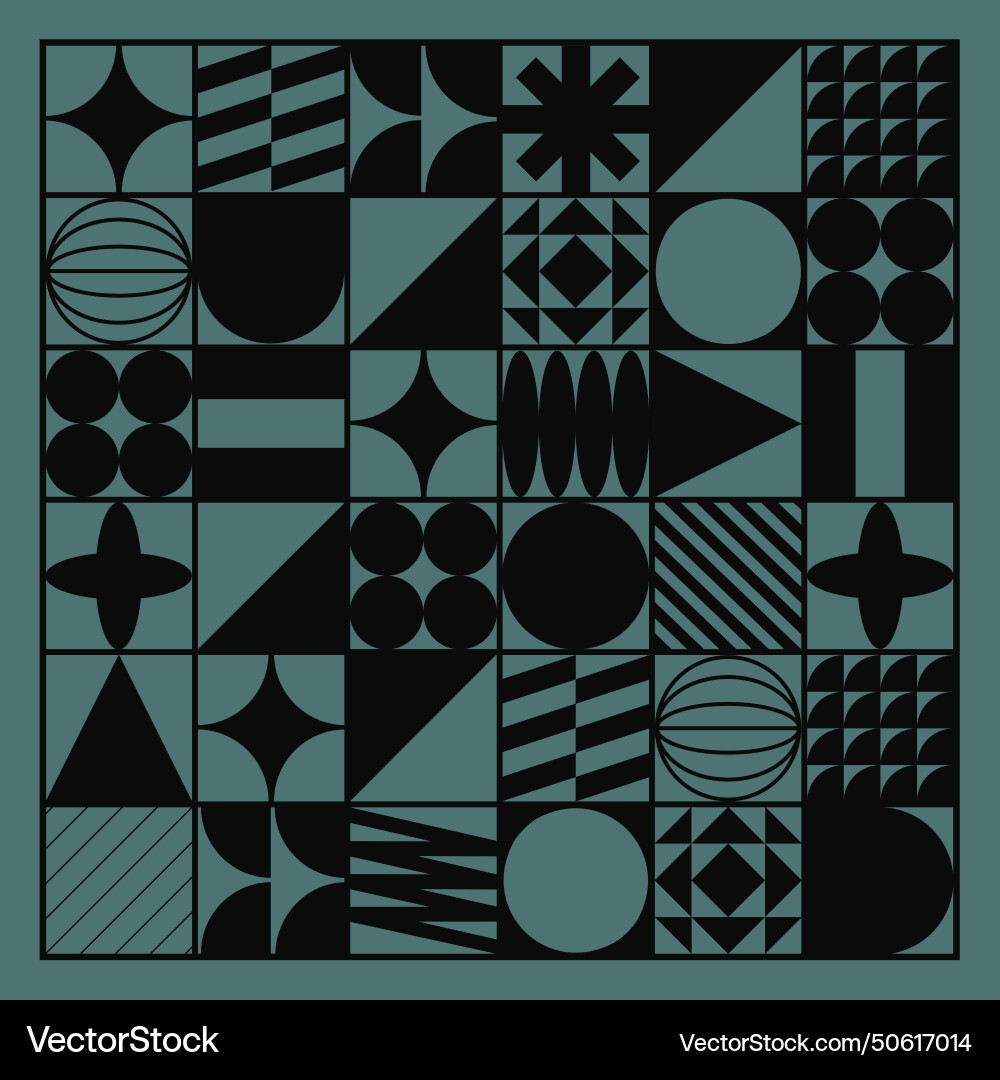Geometric Abstract Poster Design Template Vector Image