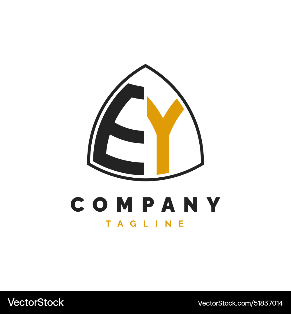 Initial letter ey logo design alphabet ey logo Vector Image