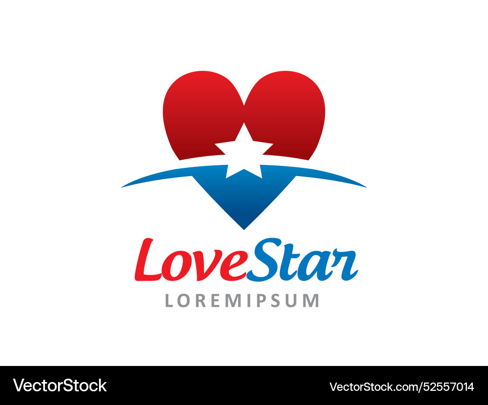 Love and star logo symbol or icon template Vector Image