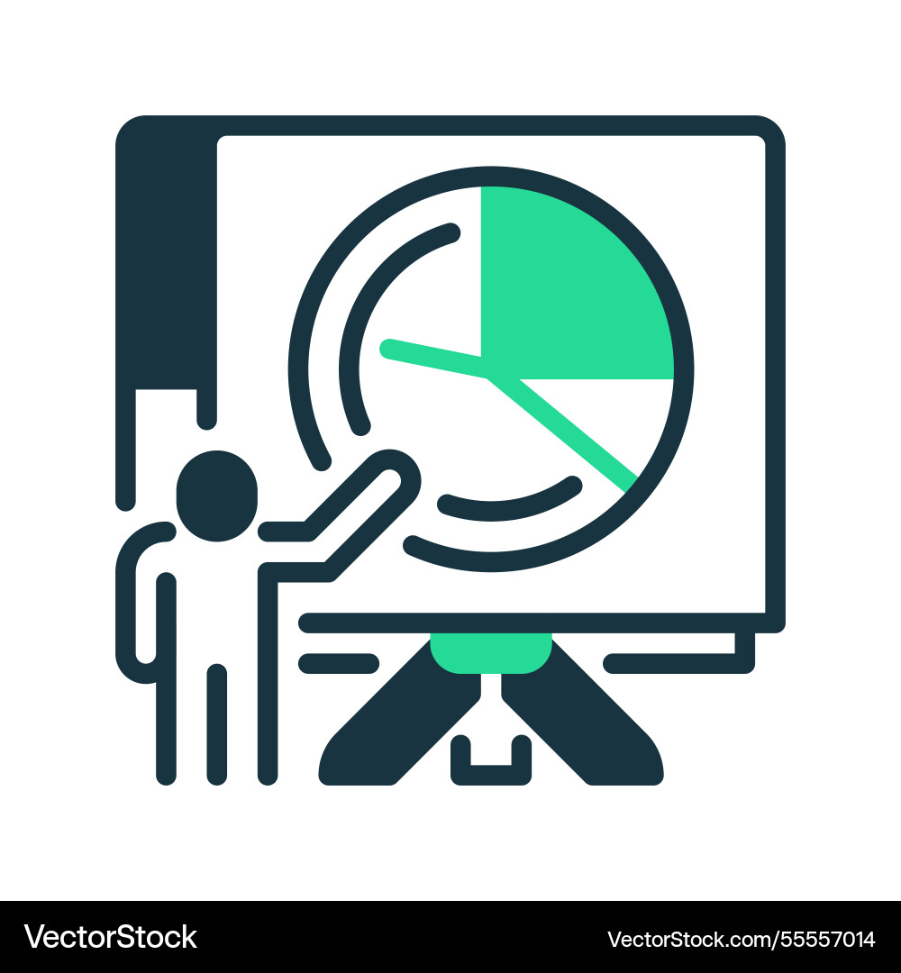 Presentation line icon universal creative premium Vector Image