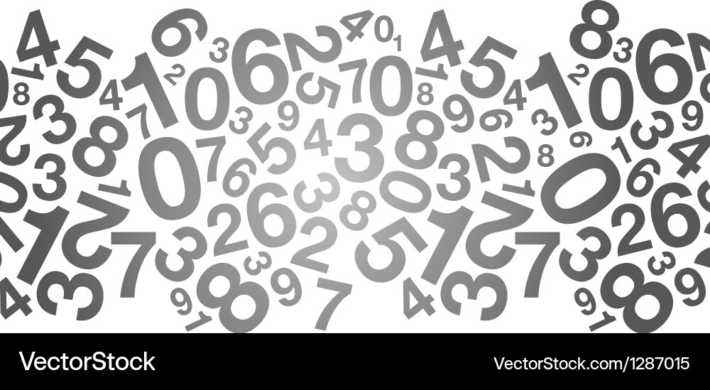 Black Number Backdrop Royalty Free Vector Image