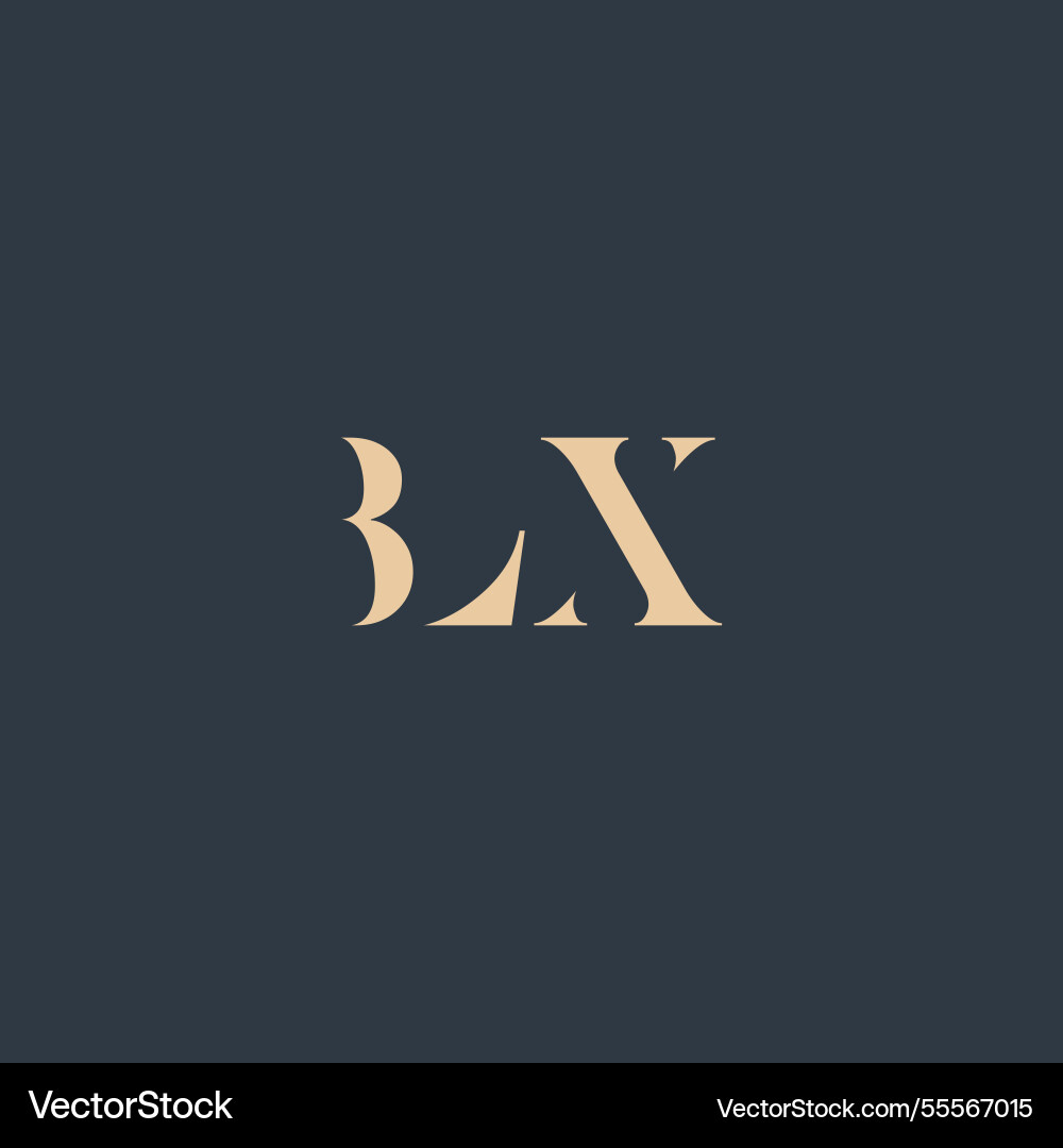 Blx abstract letter logo Royalty Free Vector Image