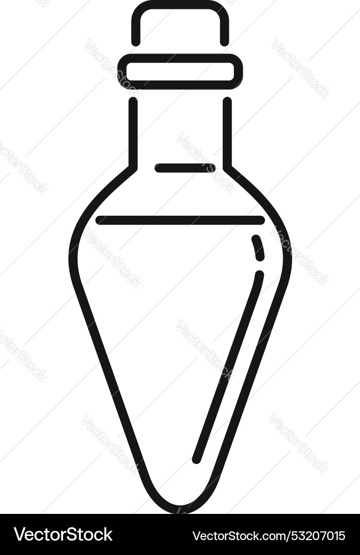 Chemical flask containing liquid icon showing lab Vector Image