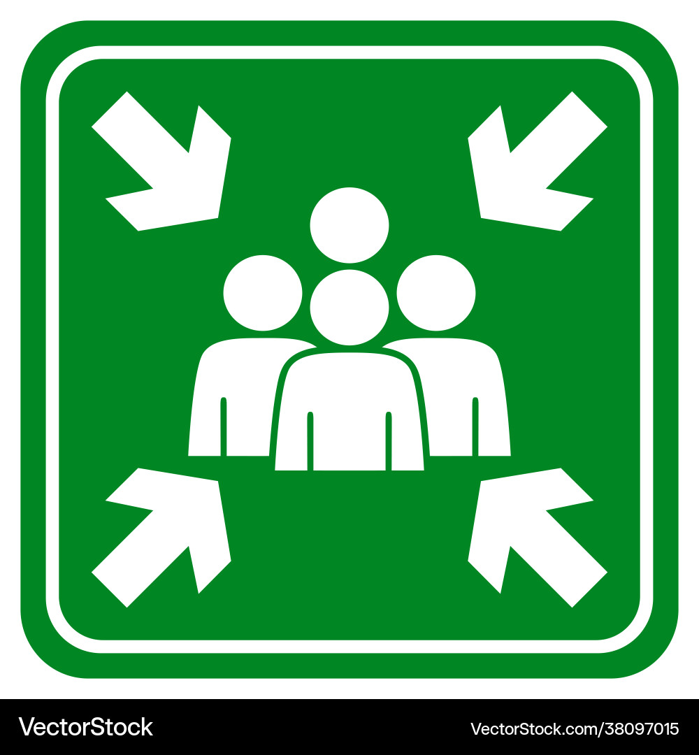 Fire Assembly Point Logo Fire Assembly Point Safety Sign,