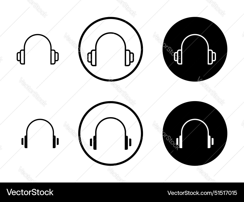 Headset icon Royalty Free Vector Image - VectorStock