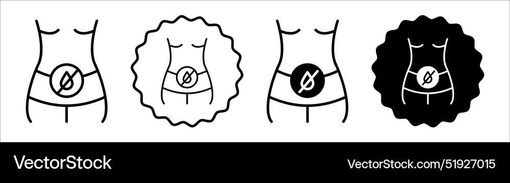 Menopause icon symbol set collection Royalty Free Vector