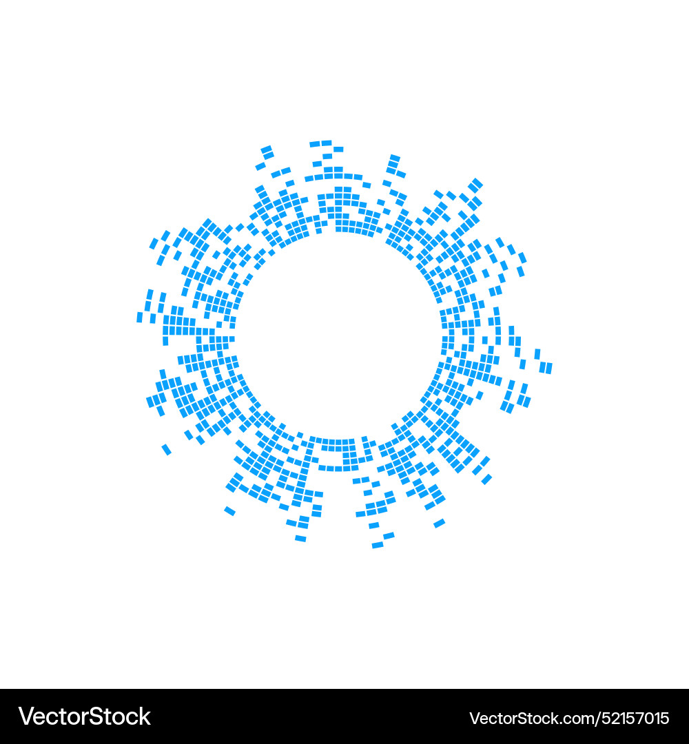 Radial blue sound wave circle audio Royalty Free Vector