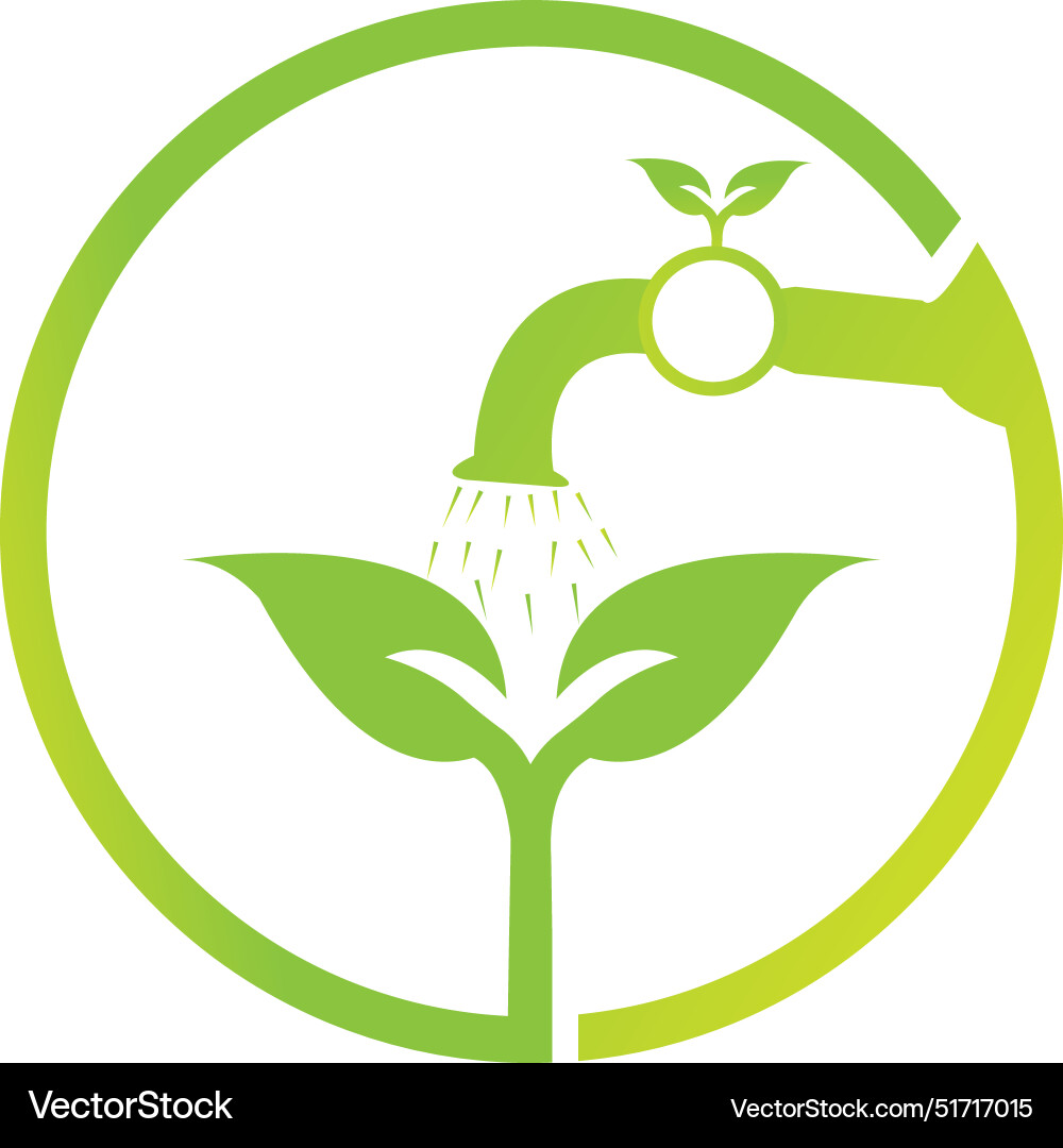 Tree plantation logo irrigation trees land Vector Image