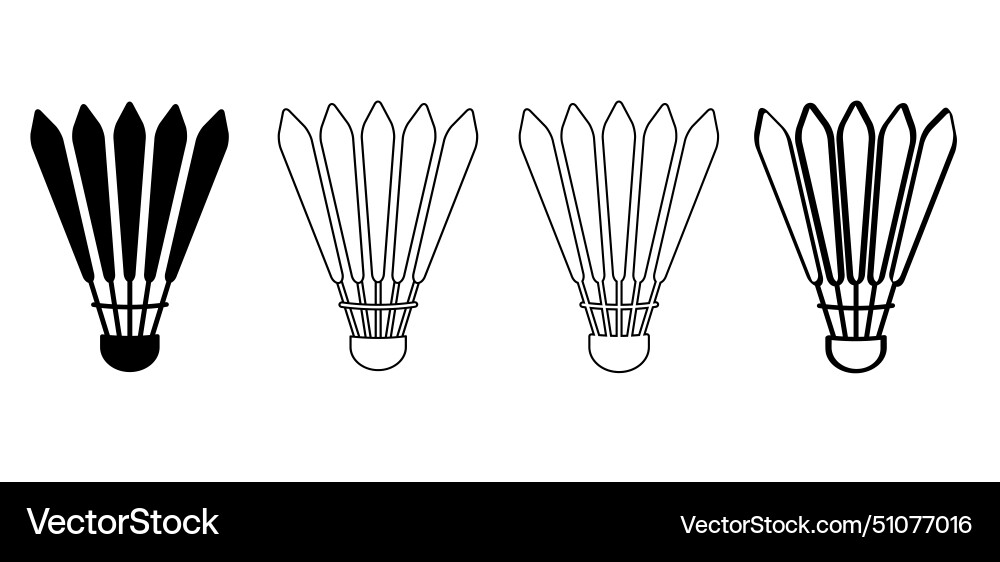 Badminton shuttle shuttlecock ball icon Royalty Free Vector
