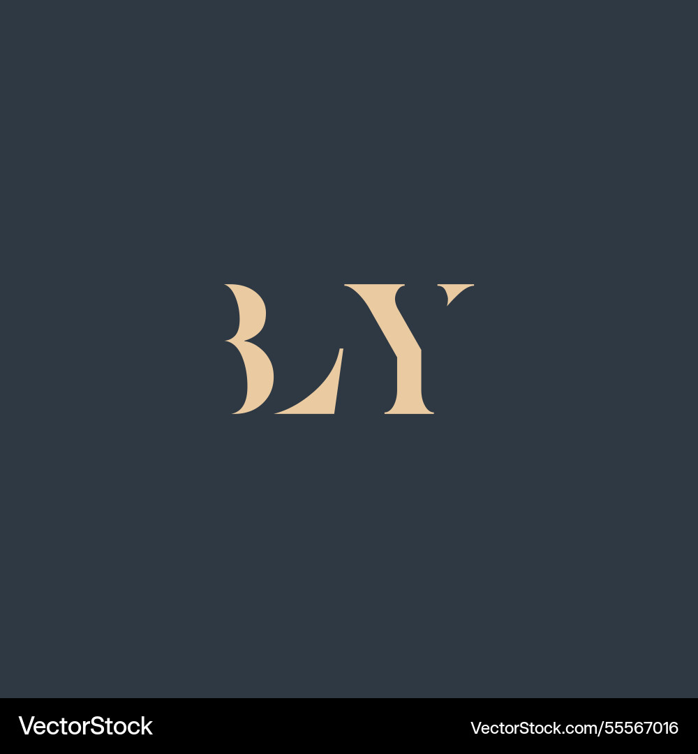 Bly abstract letter logo Royalty Free Vector Image