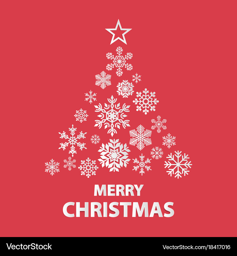 Christmas Snowflake Greeting Card Royalty Free Vector Image