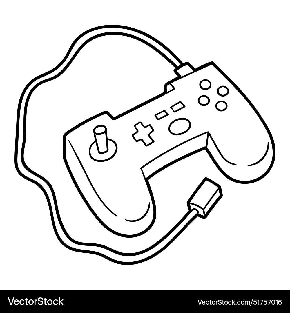 Coloring book for kids joystick Royalty Free Vector Image