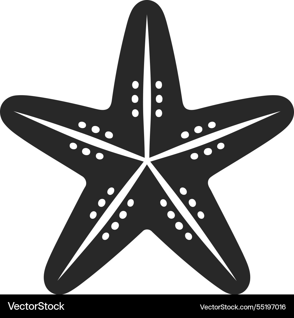 Detailed starfish icon Royalty Free Vector Image