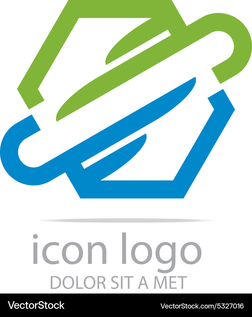 Hexagon design symbol abstract Royalty Free Vector Image