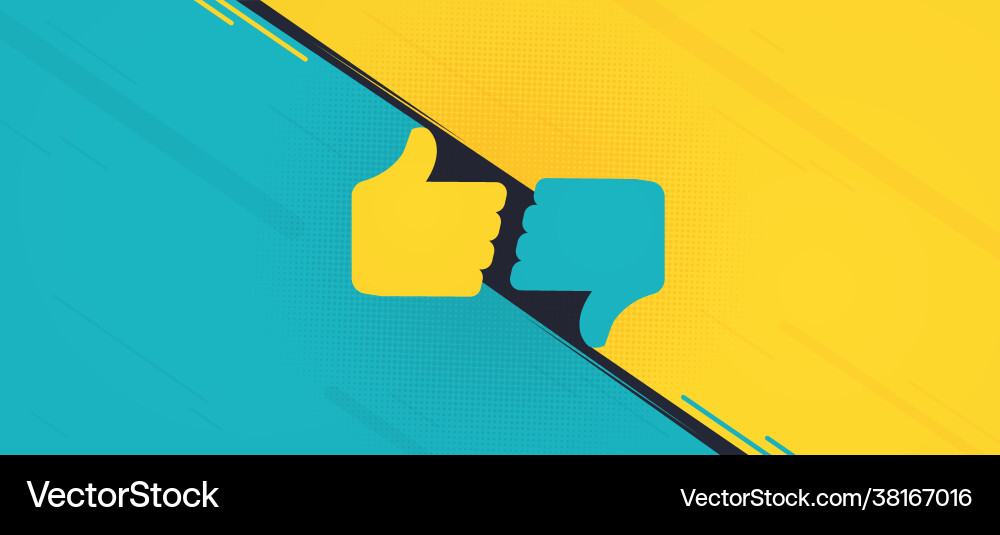 Like sign versus dislike fighting backgrounds Vector Image