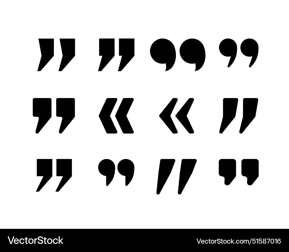 Quote box frames set isolated bubble speech Vector Image