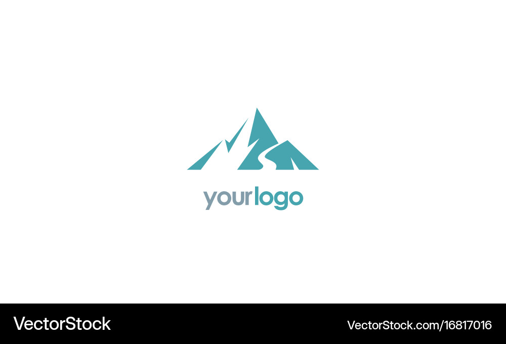 Volcanic Mountain Logo Royalty Free Vector Image