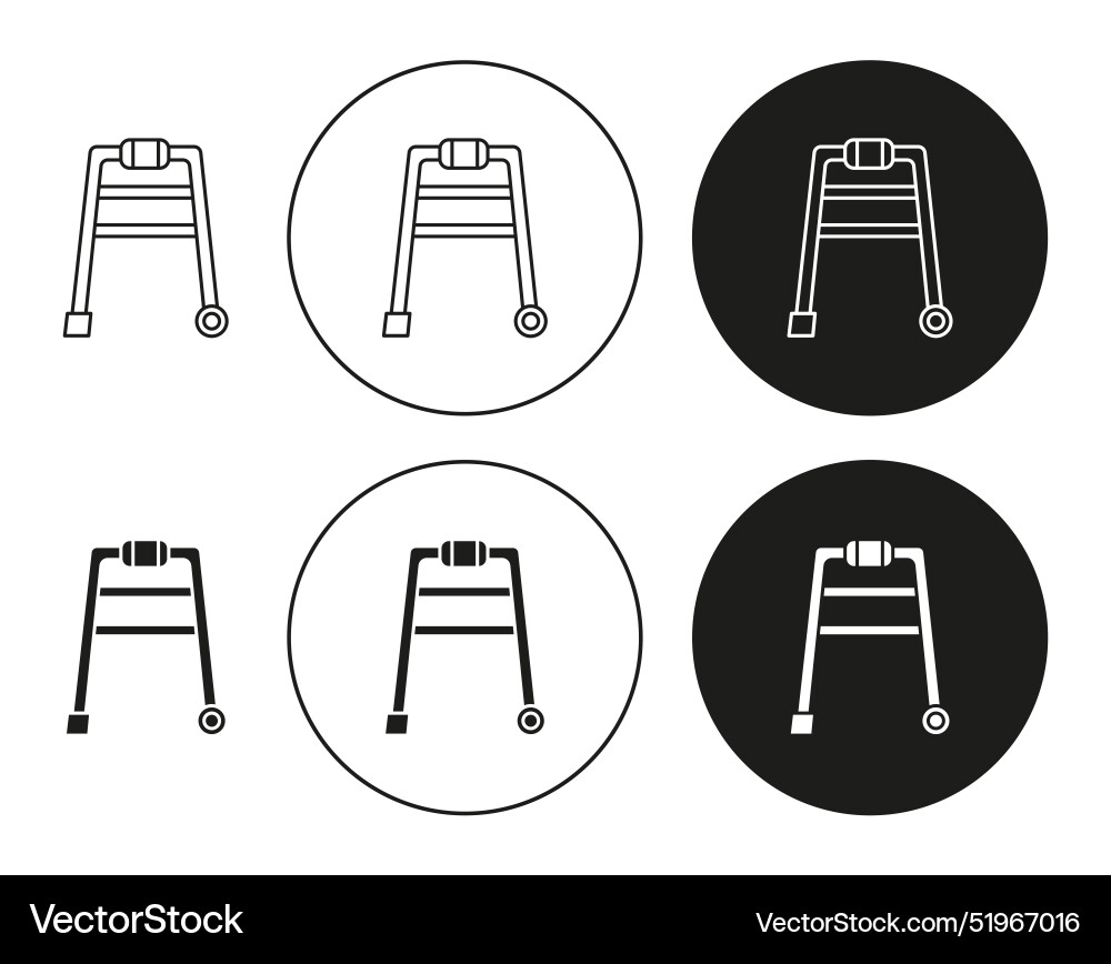 Walker line logo art icon mark outline Royalty Free Vector