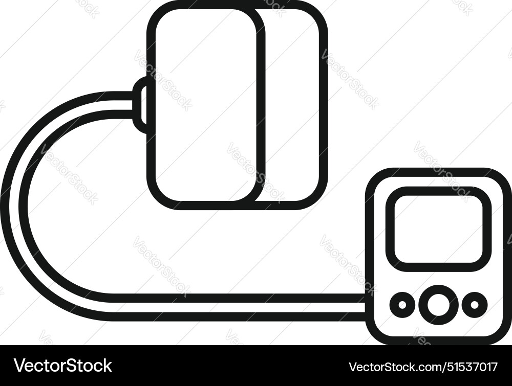 Blood pressure device line icon Royalty Free Vector Image