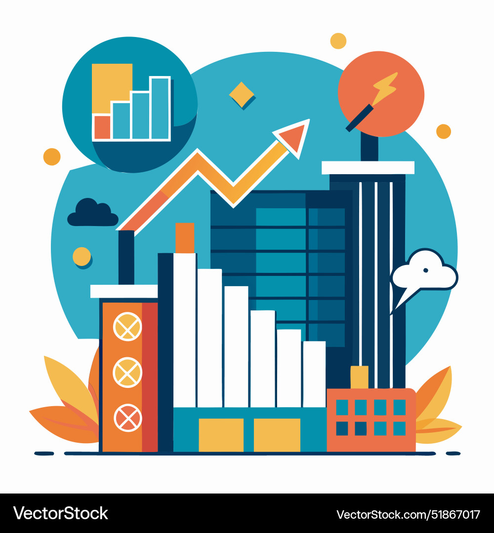 Business growth analytics infographic Royalty Free Vector
