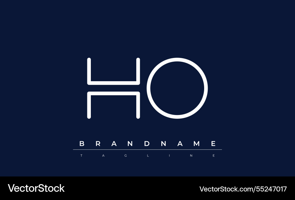 Creative ho letter initial logo image Royalty Free Vector
