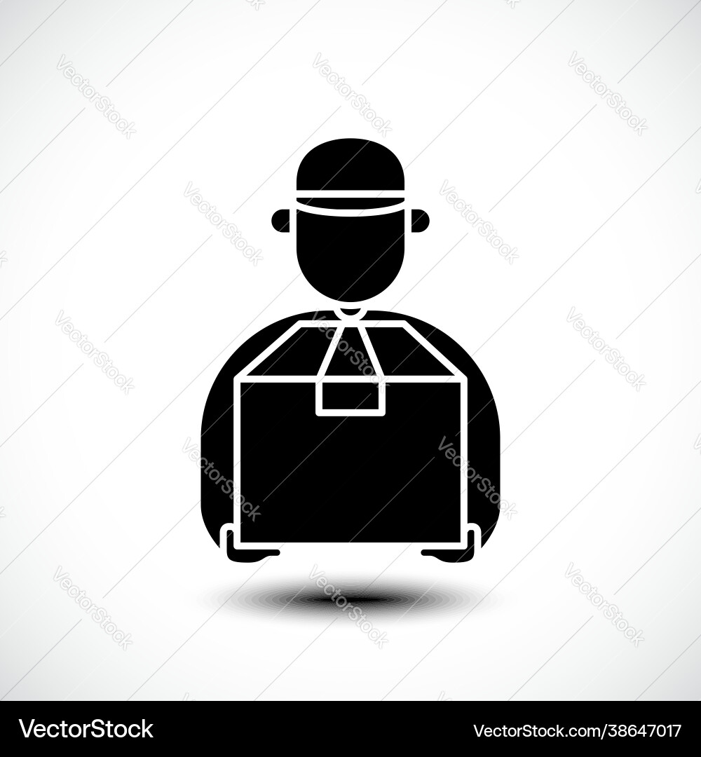 Delivery man icon Royalty Free Vector Image - VectorStock