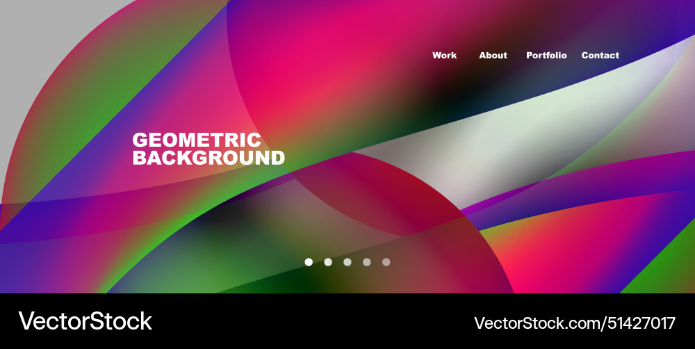 Dynamic flowing shapes concept design composition Vector Image