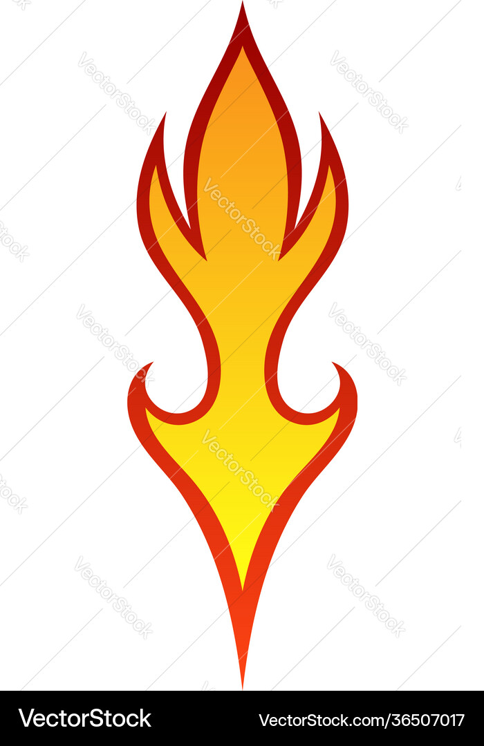 Fire flame element Royalty Free Vector Image - VectorStock