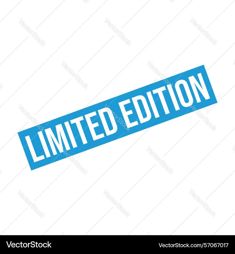 Limited edition letter rubber stamp design Vector Image