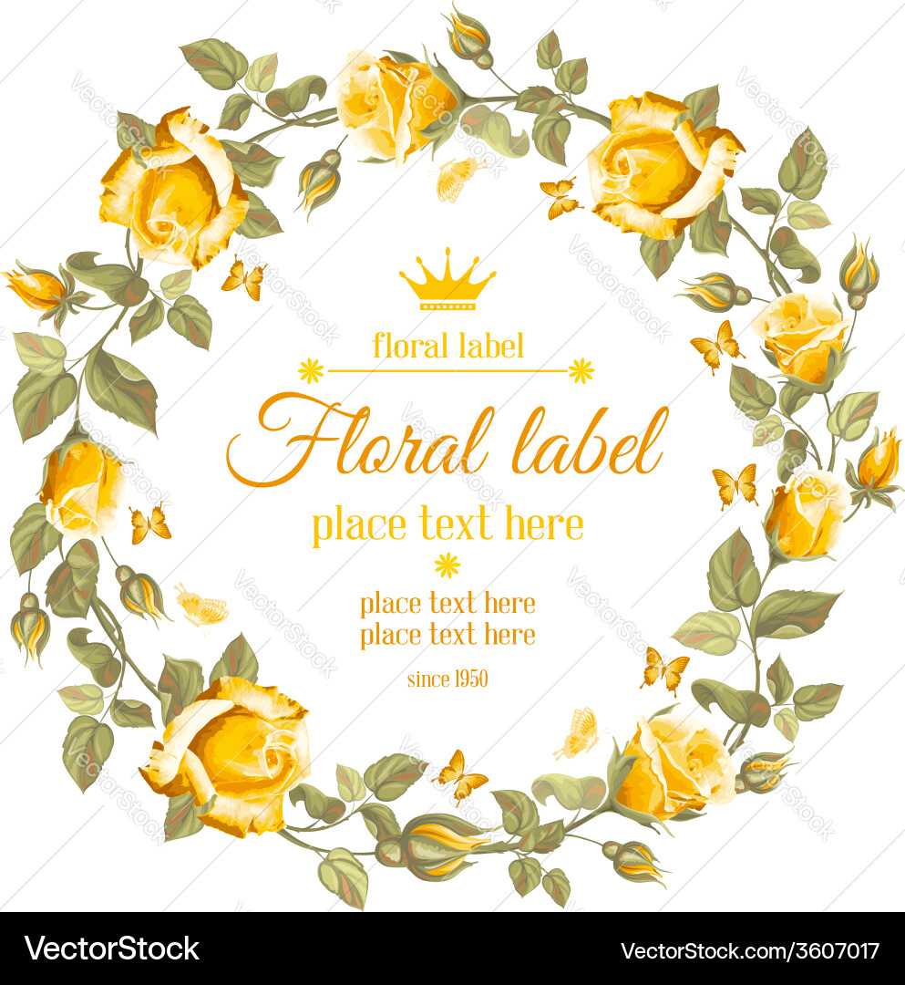 Rose frame Royalty Free Vector Image - VectorStock