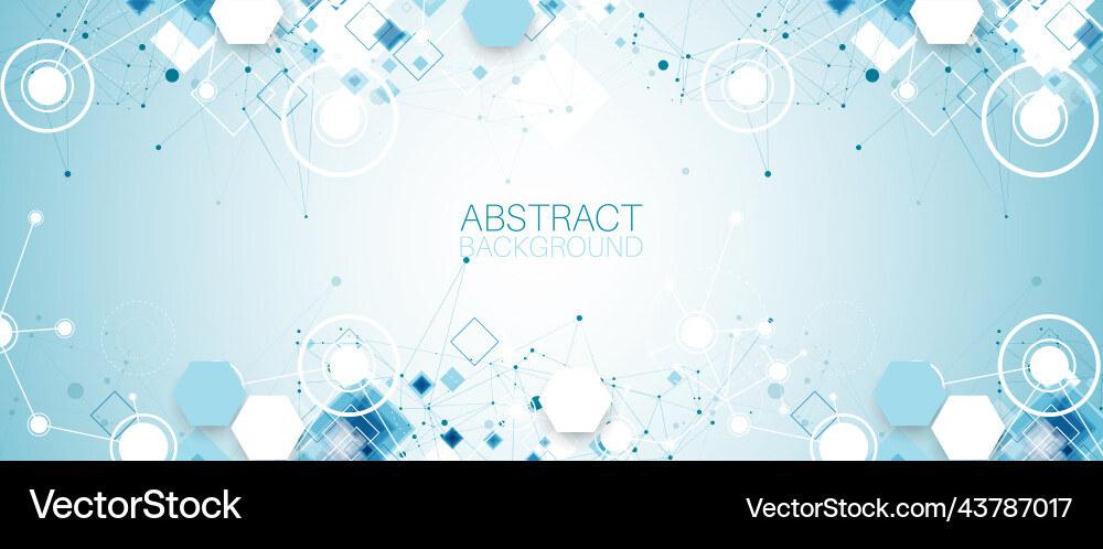 Template for science and technology presentation Vector Image