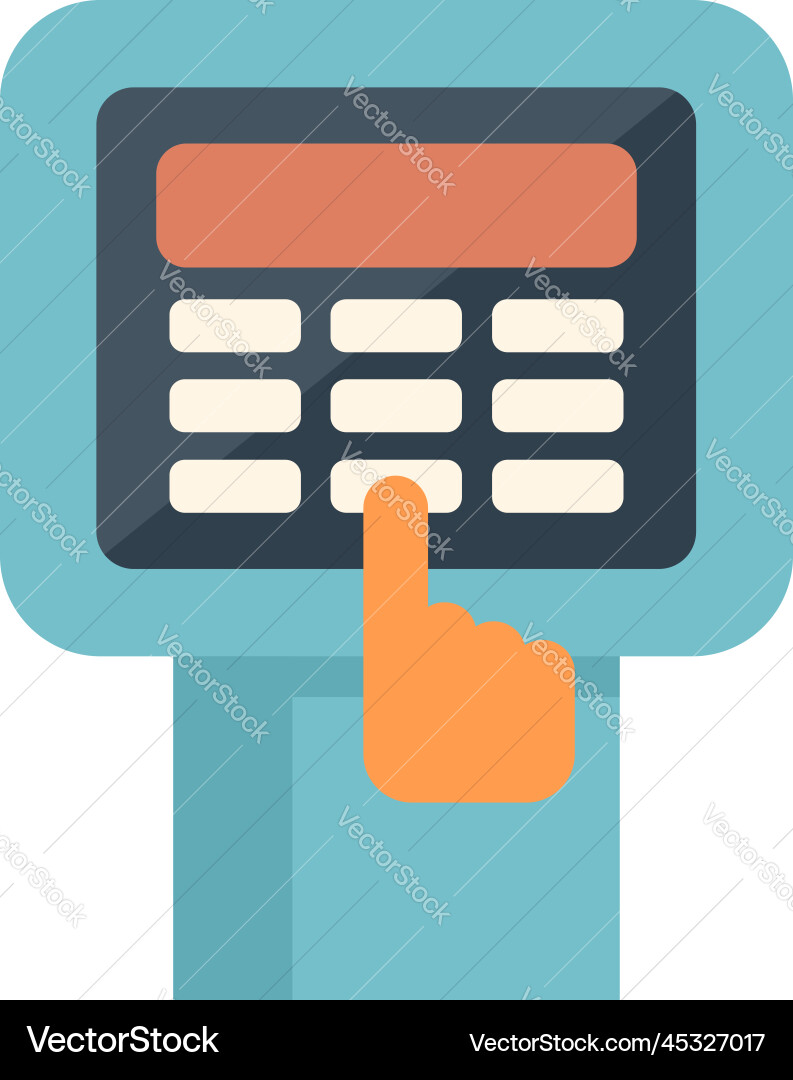 Touchpad icon flat mobile digital Royalty Free Vector Image