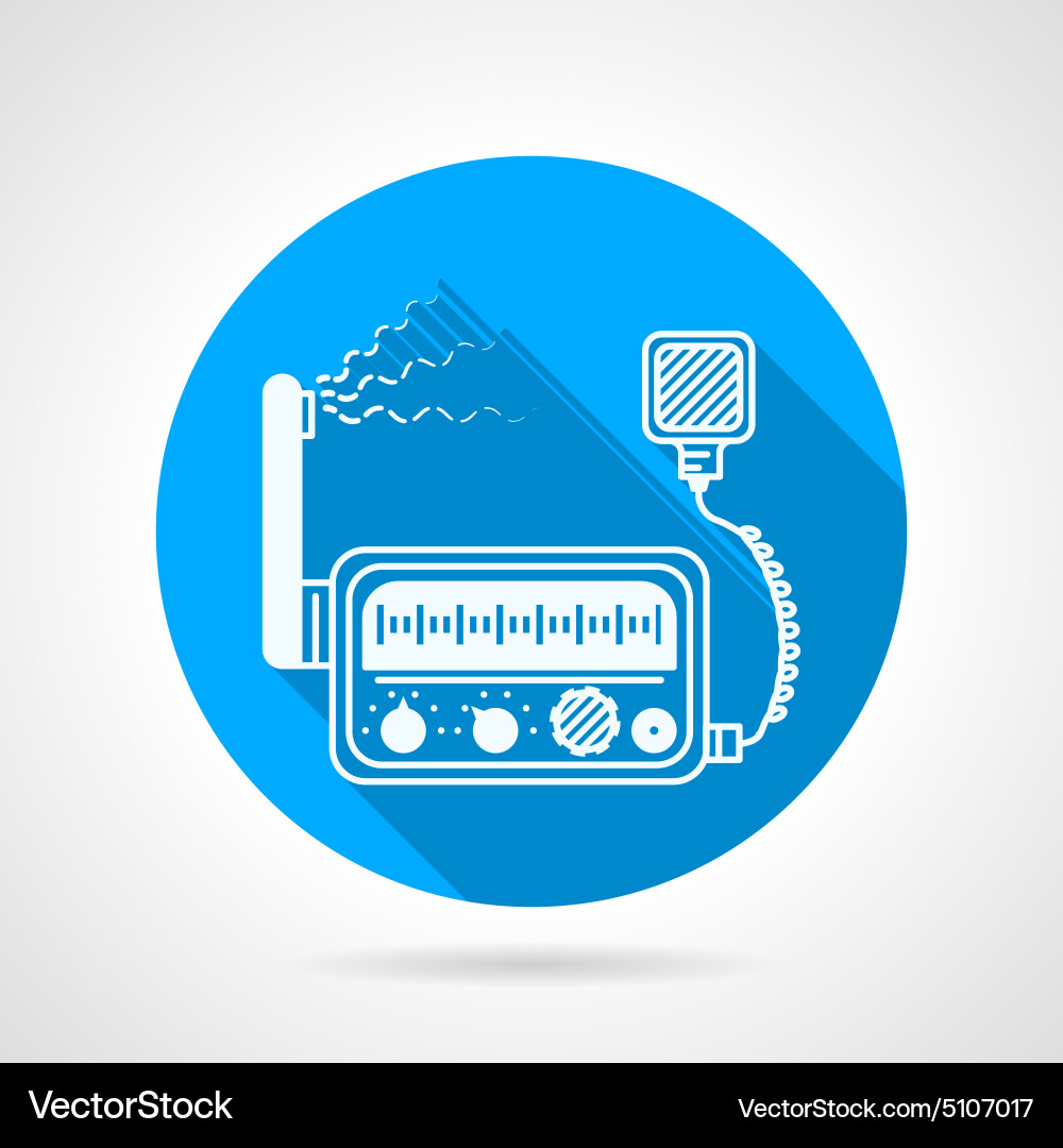 Vhf radio station round icon Royalty Free Vector Image